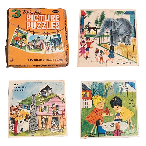 Whitman | Games | Vintage Whitman Tellatale Picture Puzzles | Poshmark